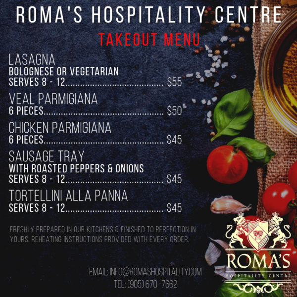 Catering - Roma's Hospitality Centre